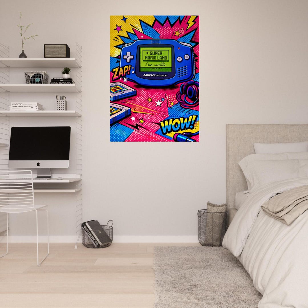 Gameboy Advance Pop Art Poster | Vivid Fine Art Print | Retro Gaming ...