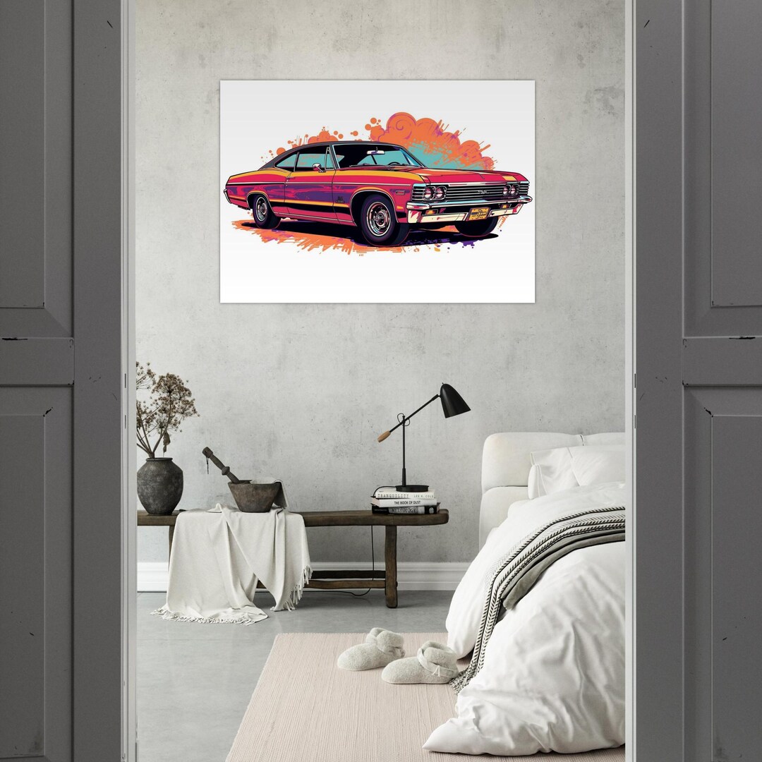1967 Impala Pop Art Print - Vivid Colors - Fine Art Poster for Car ...