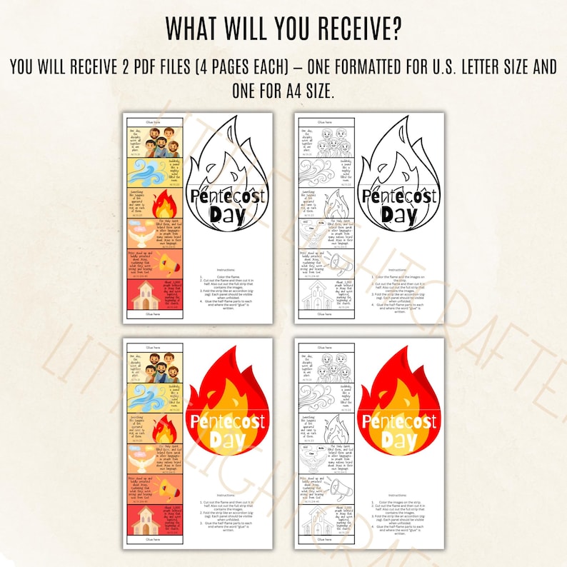 Pentecost Day Folding Surprise Craft, Holy Spirit, Pentecost Story for ...