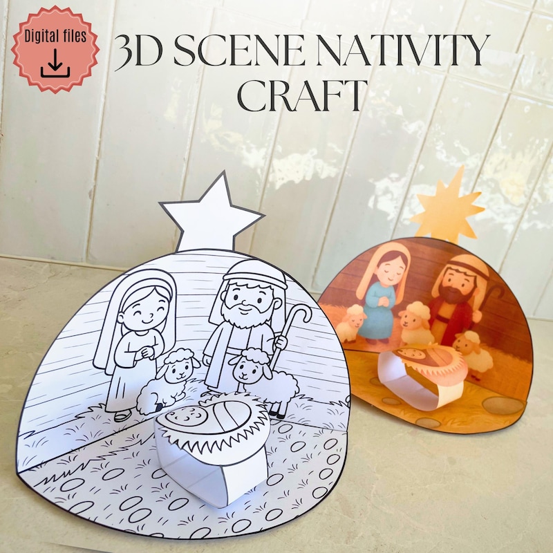 Church With a Manger Scene - Etsy UK