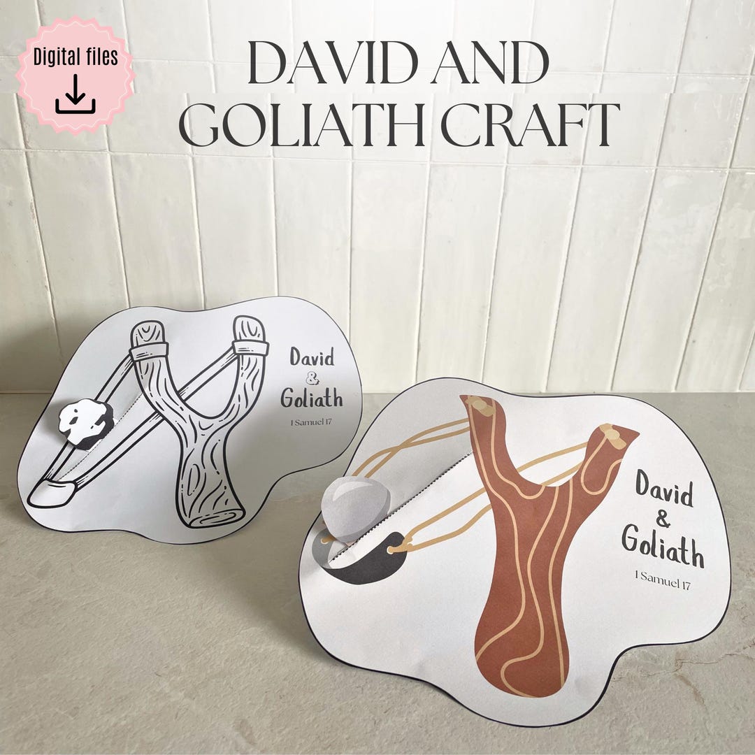 David & Goliath Slingshot Craft, David and Goliath Story for Kids ...