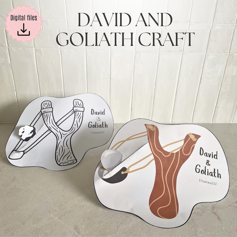 David & Goliath Slingshot Craft, David and Goliath Story for Kids ...