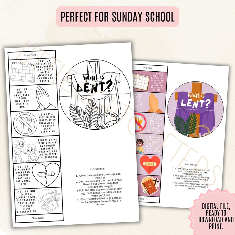 What is Lent Folding Surprise Craft, Easter for Kids, Bible Printable ...
