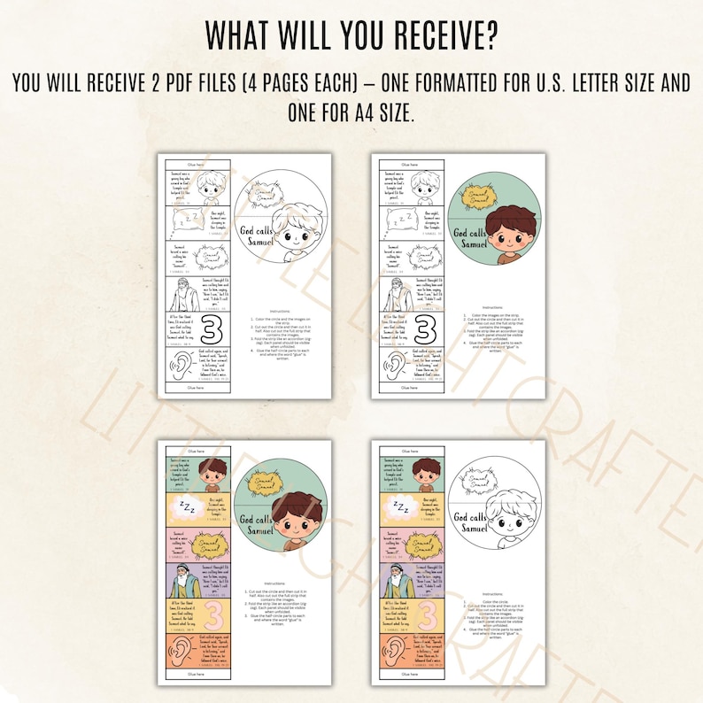 God Calls Samuel Folding Surprise Craft, Samuel Story for Kids, Bible ...