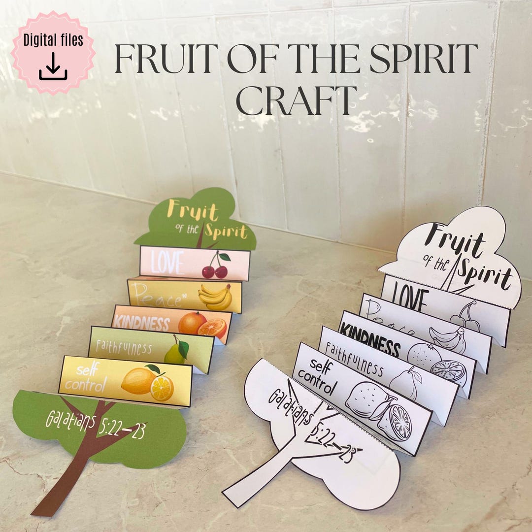 Fruit of the Spirit Folding Surprise Craft, Galatians 5:22-23 for Kids ...