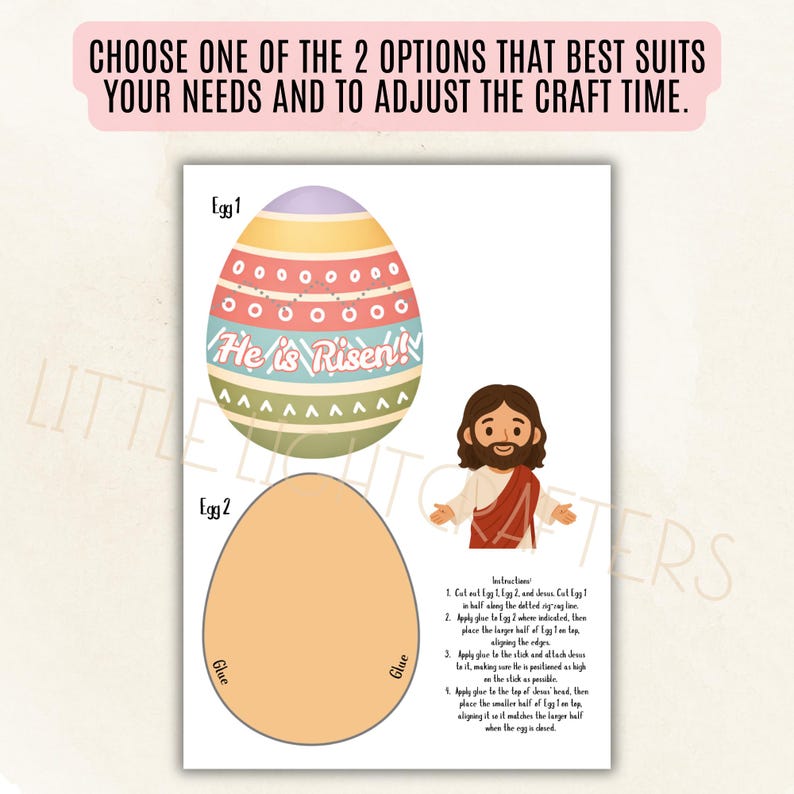 Easter Egg Craft, Holy Week Story for Kids, Bible Printable Activity ...