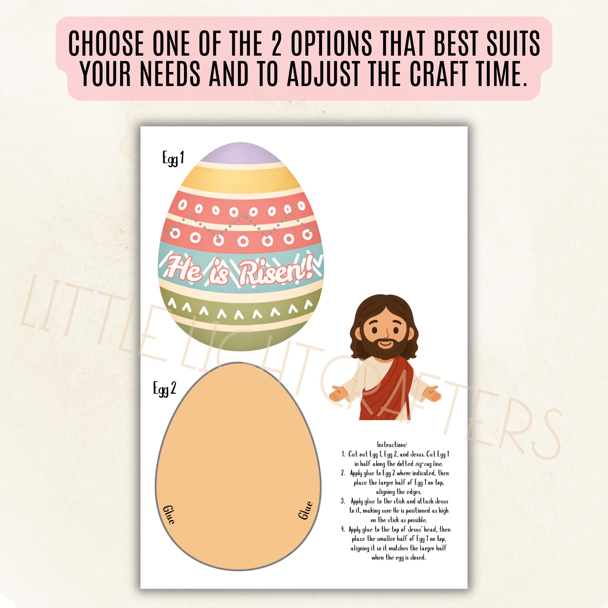 Easter Egg Craft, Holy Week Story for Kids, Bible Printable Activity ...