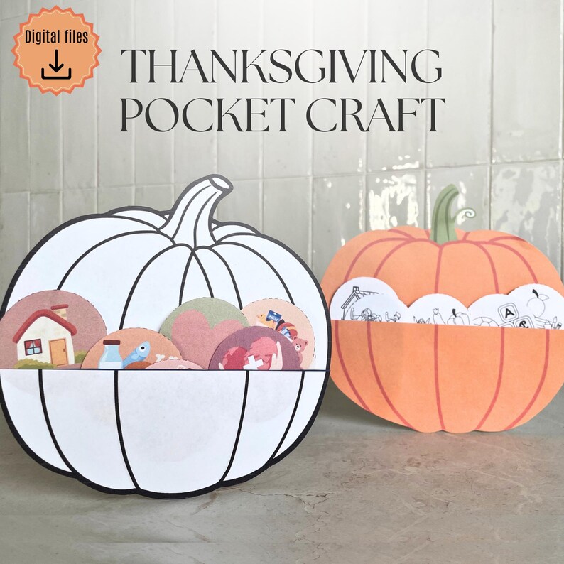 Thanksgiving Pumpkin Pocket Craft, Be Grateful Craft, Christian ...