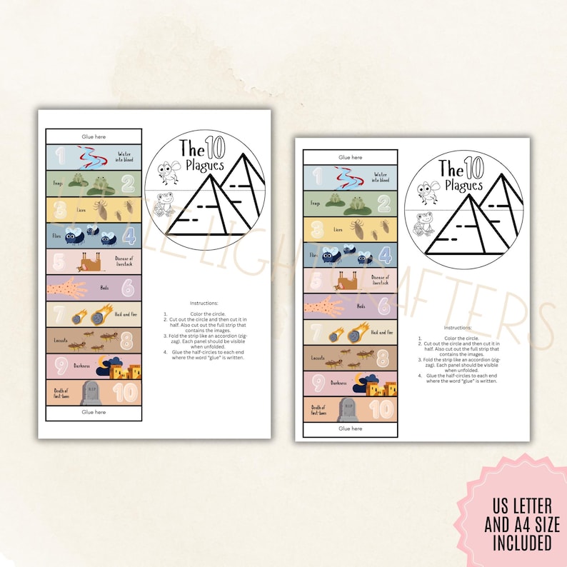 The Ten Plagues of Egypt Folding Surprise Craft, Moses Story for Kids ...