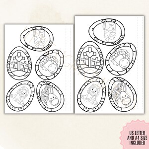 Easter Story Egg 3D Craft, Coloring Paper for Kids, Bible Printable ...