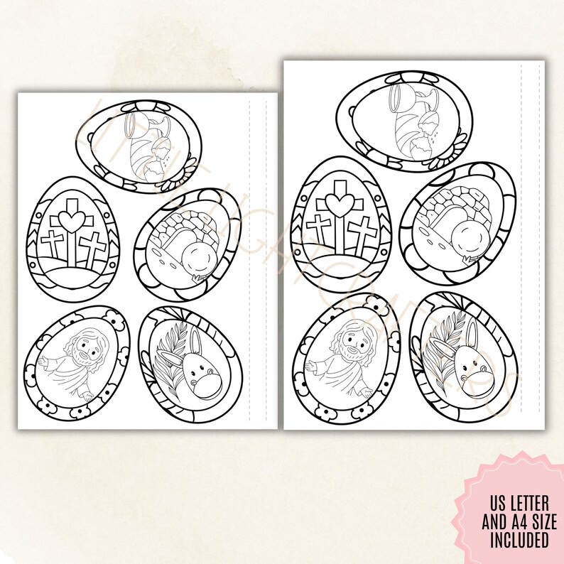 Easter Story Egg 3D Craft, Coloring Paper for Kids, Bible Printable ...