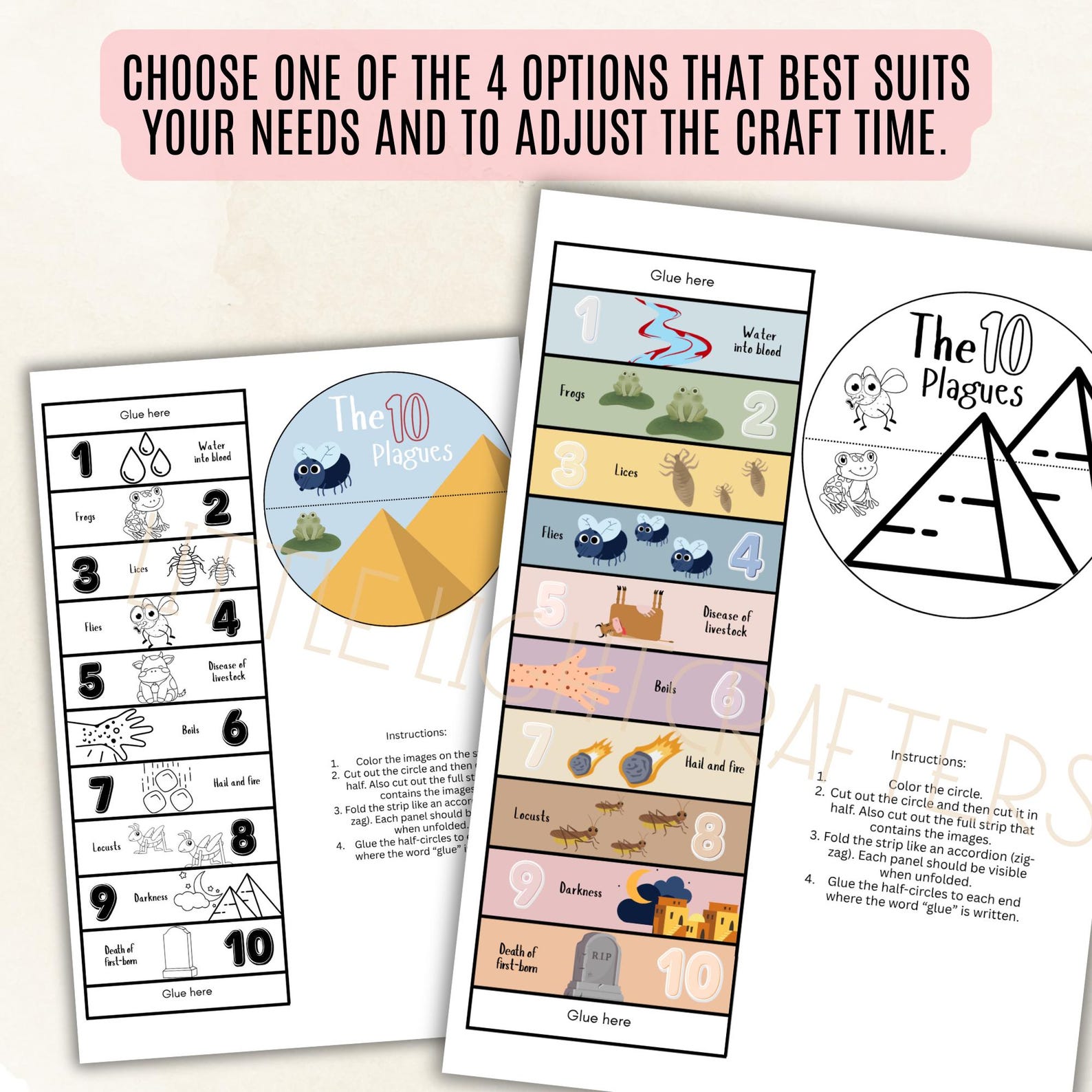 The Ten Plagues of Egypt Folding Surprise Craft, Moses Story for Kids ...