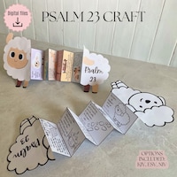 Psalm 23 Folding Surprise Craft, Mini Book for Kids, Bible Printable ...