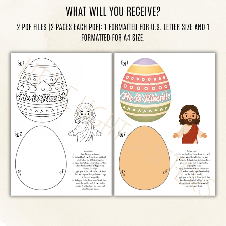 Easter Egg Craft, Holy Week Story for Kids, Bible Printable Activity ...