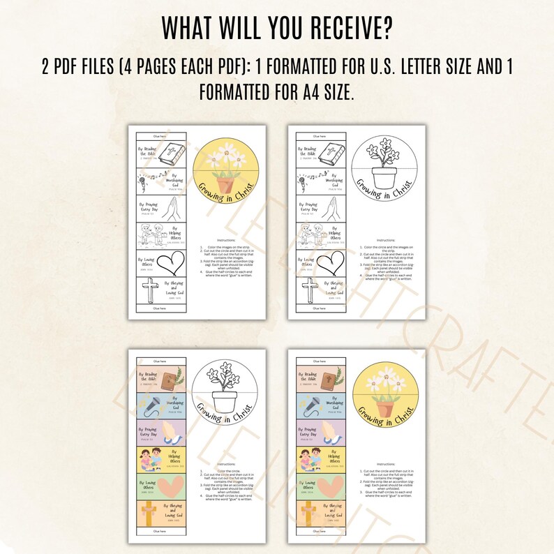 Growing in Christ Folding Surprise Craft, Jesus Follower, Kids Bible ...
