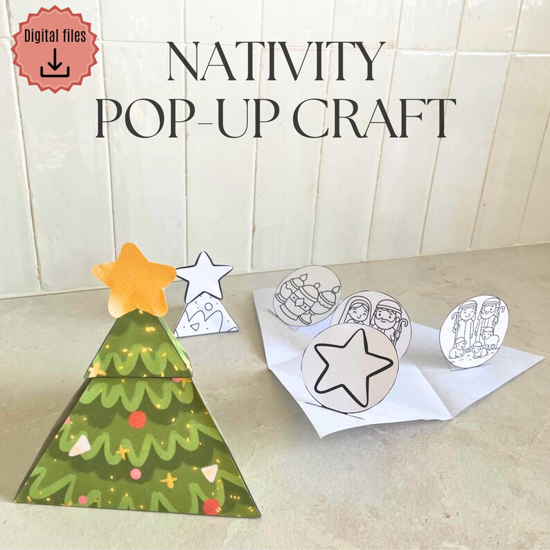 Nativity Pop-up Christmas Tree Craft, Christmas Story for Kids, Bible ...