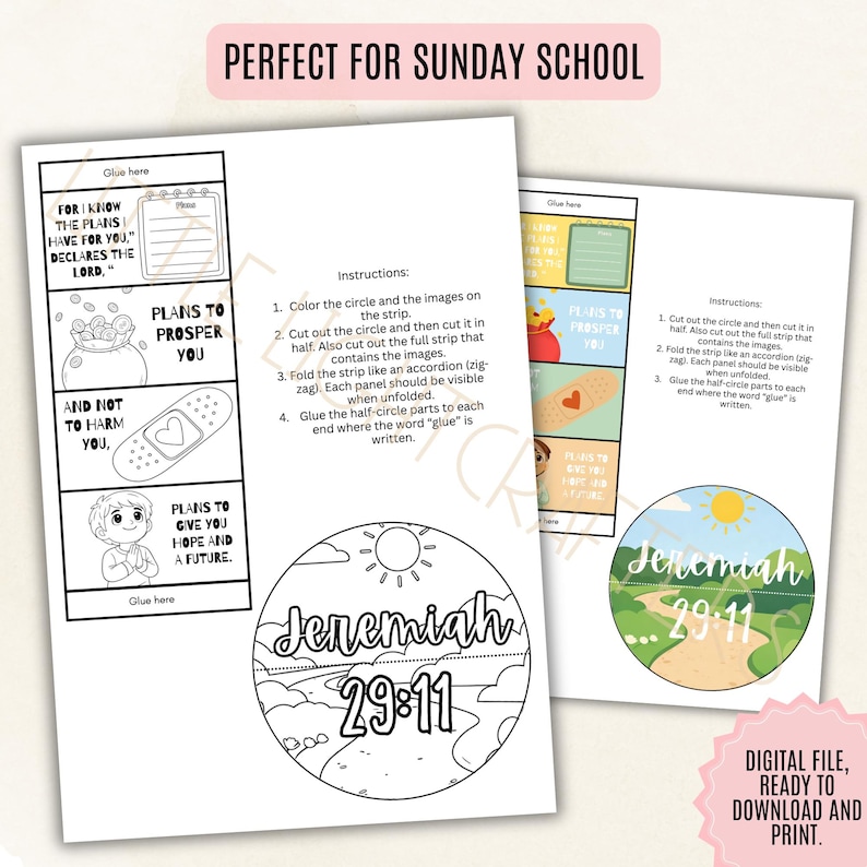 Jeremiah 29:11 Folding Surprise Craft, Bible Verses for Kids, Bible ...