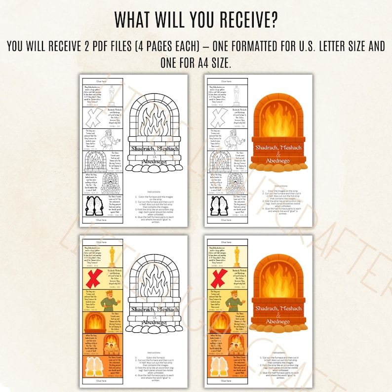 Fiery Furnace Folding Surprise Craft, Shadrach Meshach and Abednego ...