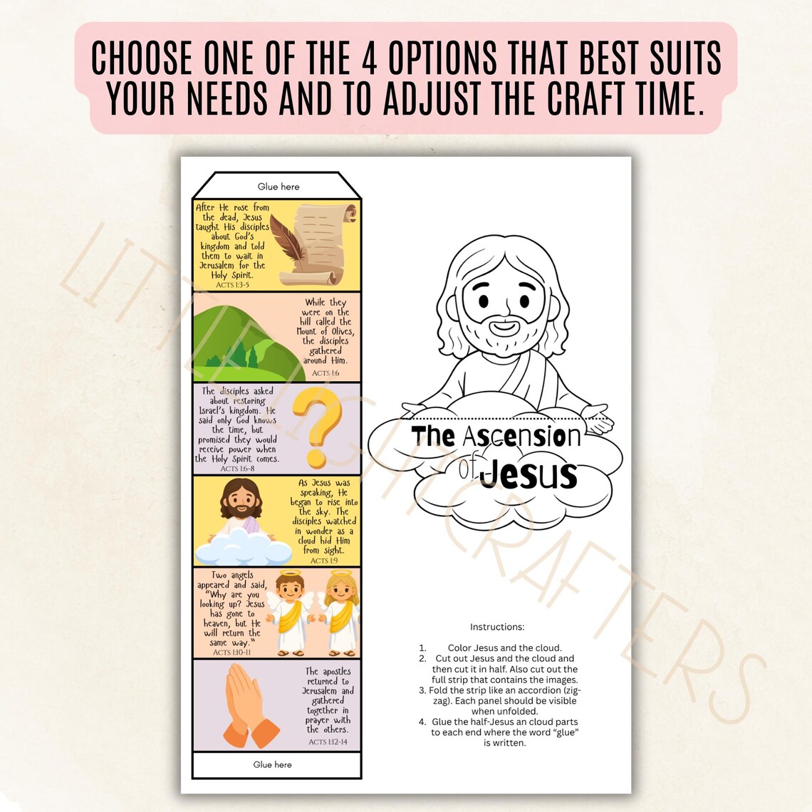 The Ascension of Jesus Folding Surprise Craft, Jesus Ascending Story ...