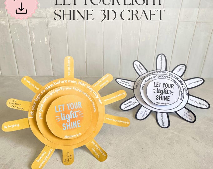 Light Bible Crafts for Kids | Matthew 5:16 Sunday School Craft | Let ...