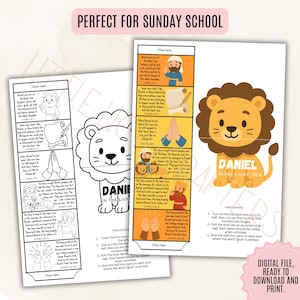 Daniel in the Lions' Den Folding Surprise Craft, Daniel Story for Kids ...