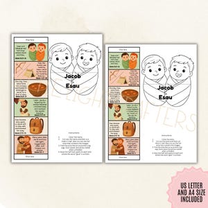 Jacob and Esau Folding Surprise Craft, Jacob Story for Kids, Bible ...