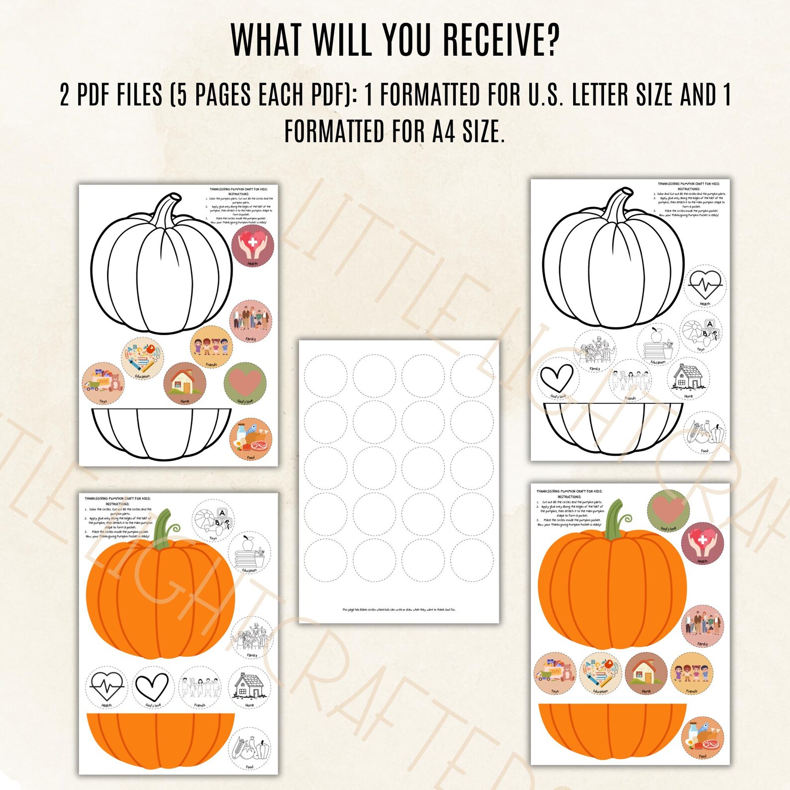Thanksgiving Pumpkin Pocket Craft, Be Grateful Craft, Christian ...