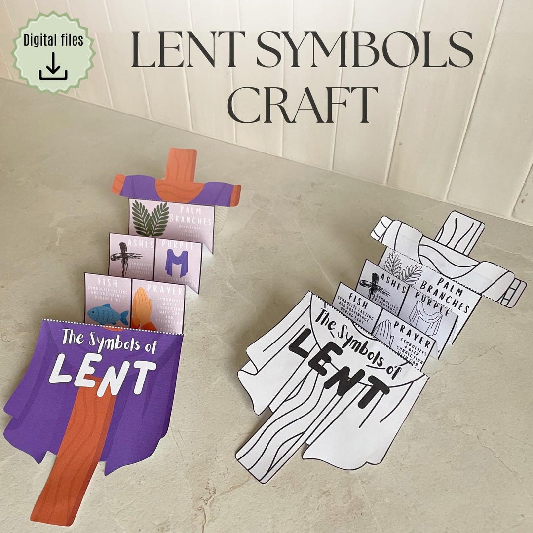 Lent Symbols Folding Surprise Craft, Easter for Kids, Bible Printable ...