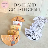 David and Goliath| Printable Bible Story - Etsy