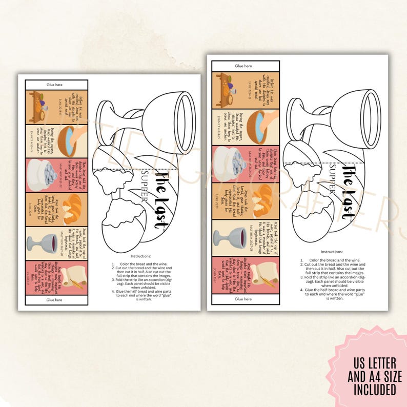 The Last Supper Folding Surprise Craft, Holy Week Story for Kids, Bible ...