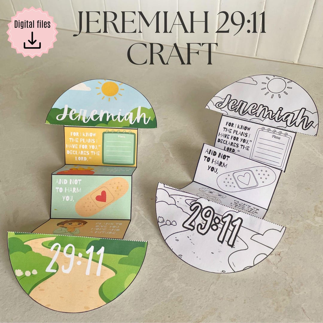 Jeremiah 29:11 Folding Surprise Craft, Bible Verses for Kids, Bible ...