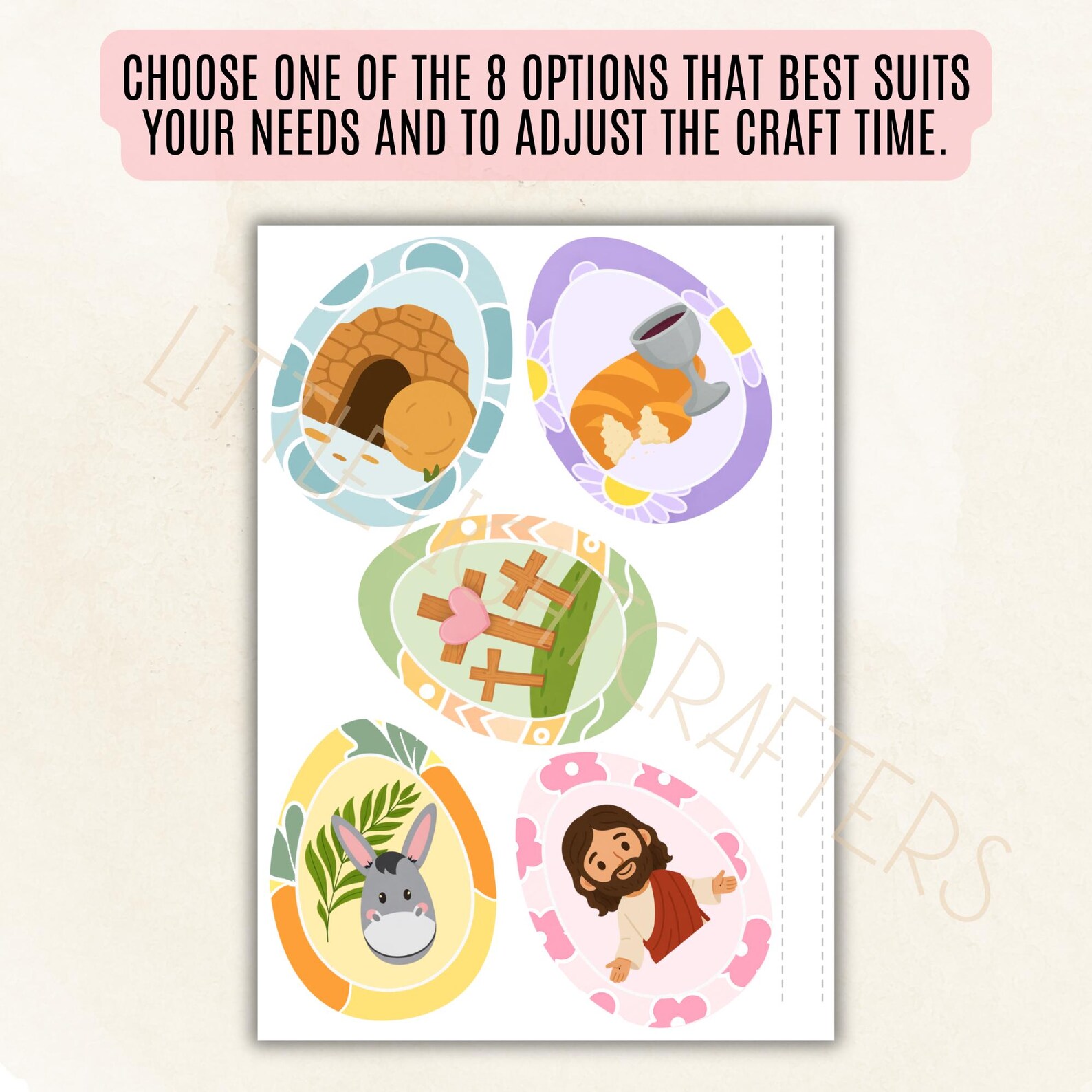 Easter Story Egg 3D Craft, Coloring Paper for Kids, Bible Printable ...