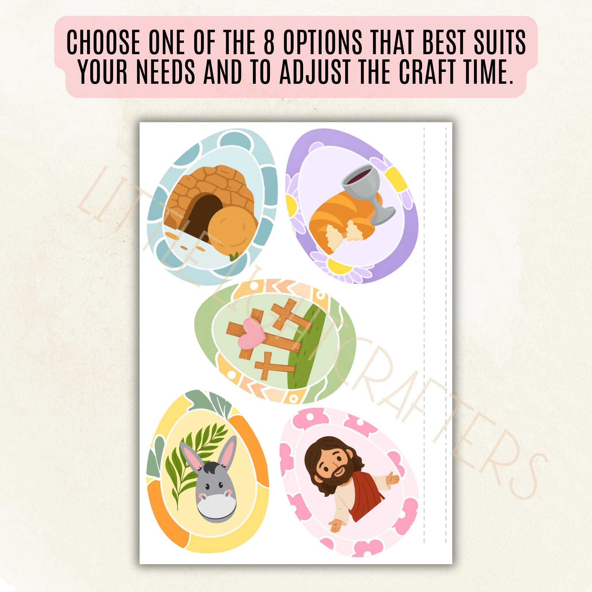 Easter Story Egg 3D Craft, Coloring Paper for Kids, Bible Printable ...