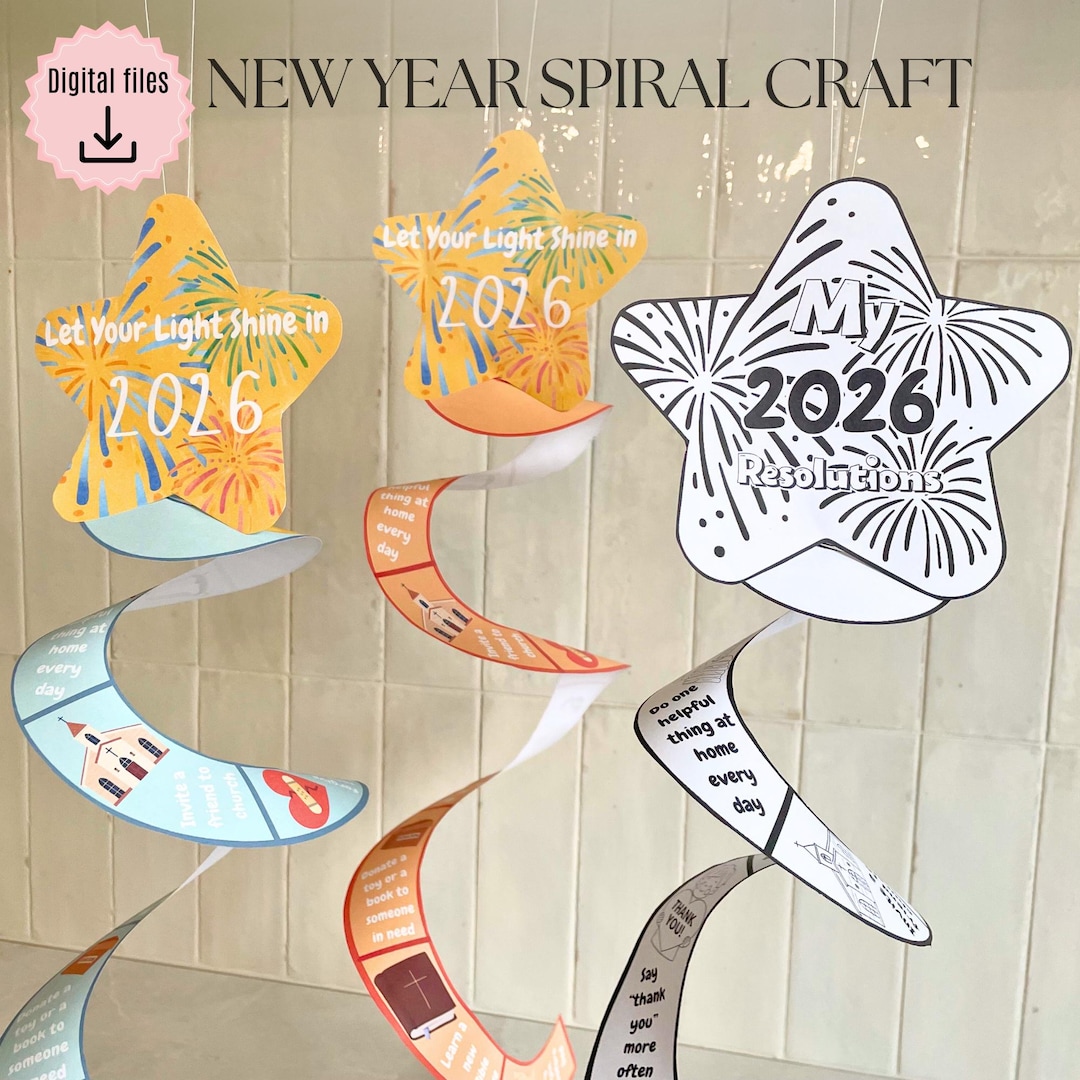 New Year Resolutions Spiral Craft, Christian Kids New Year Resolutions ...
