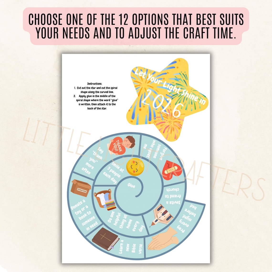 New Year Resolutions Spiral Craft, Christian Kids New Year Resolutions ...