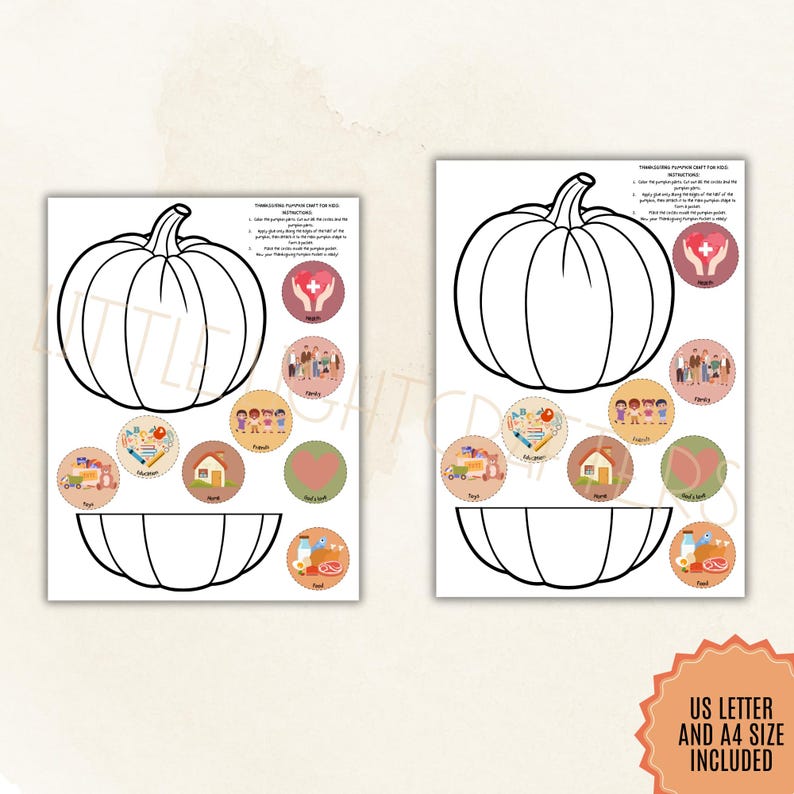 Thanksgiving Pumpkin Pocket Craft, Be Grateful Craft, Christian ...
