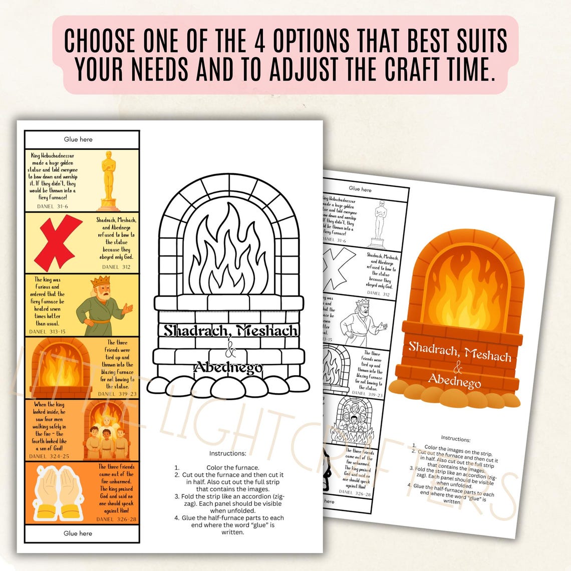 Fiery Furnace Folding Surprise Craft, Shadrach Meshach and Abednego ...