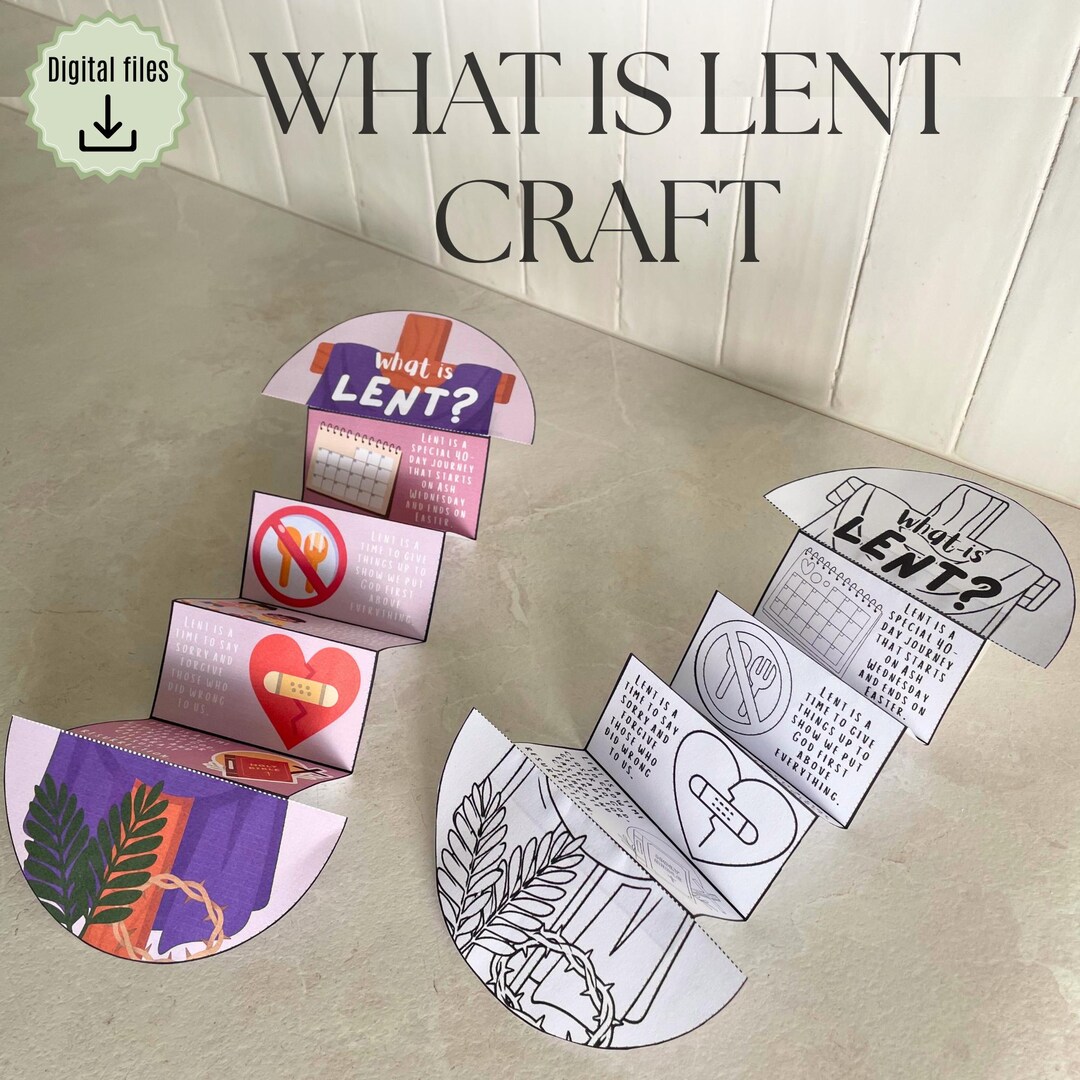 What is Lent Folding Surprise Craft, Easter for Kids, Bible Printable ...