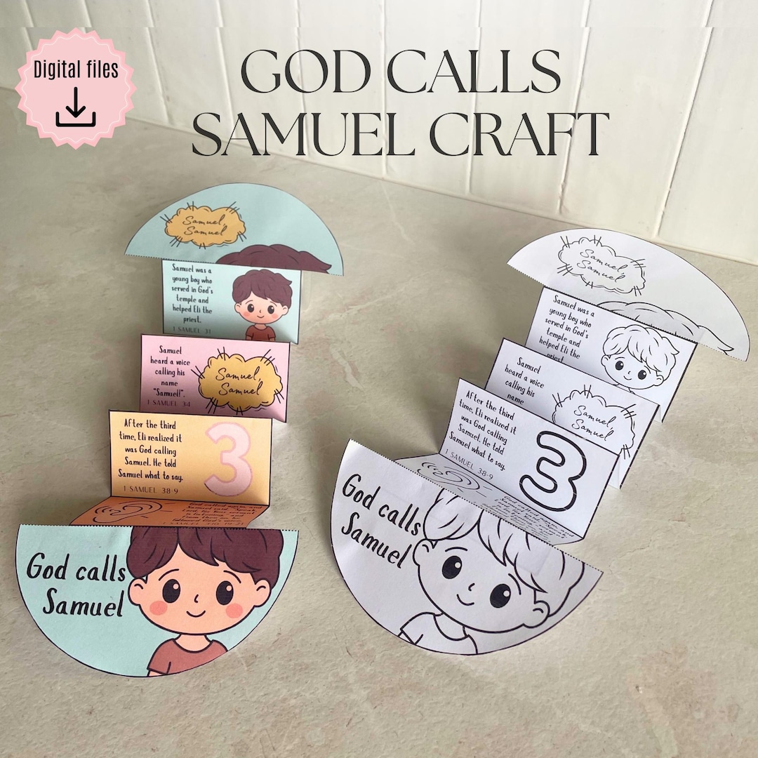 God Calls Samuel Folding Surprise Craft, Samuel Story for Kids, Bible ...