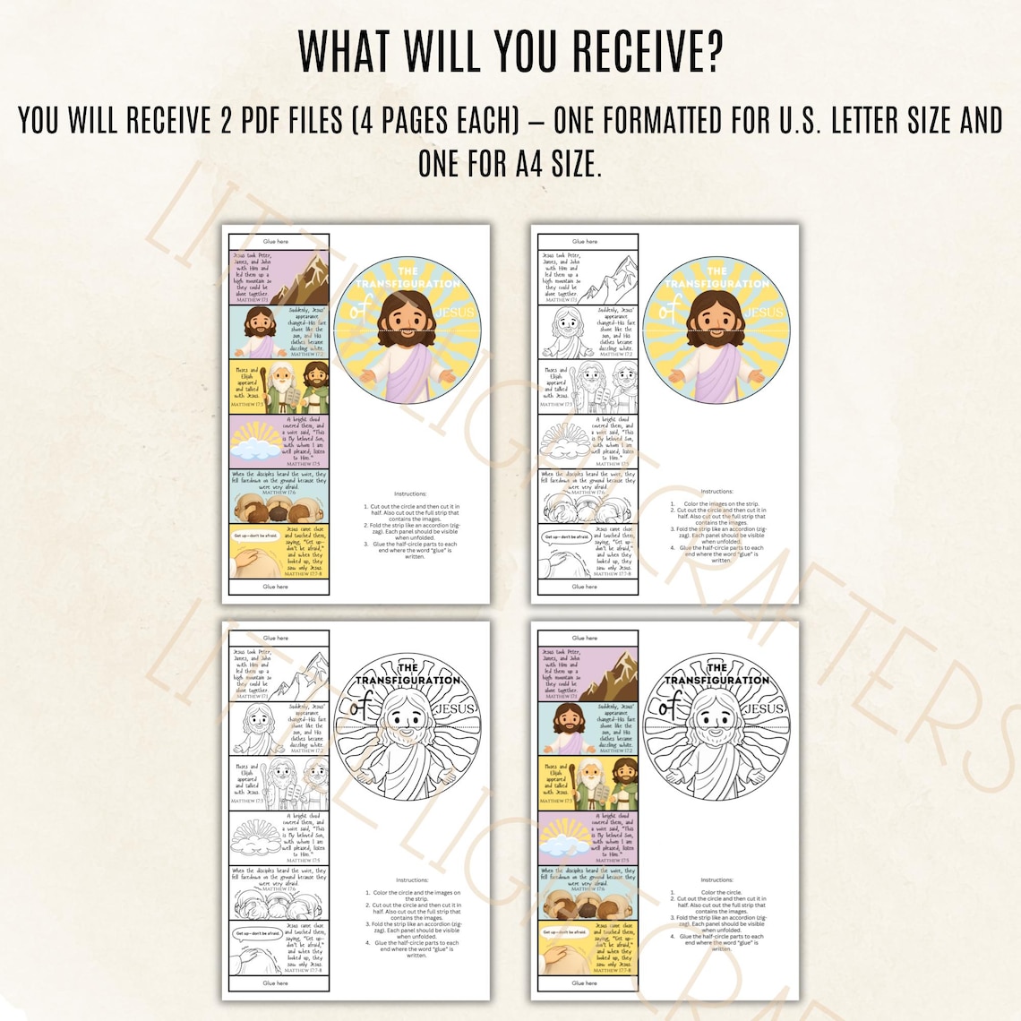 The Transfiguration of Jesus Folding Surprise Craft, Story for Kids ...