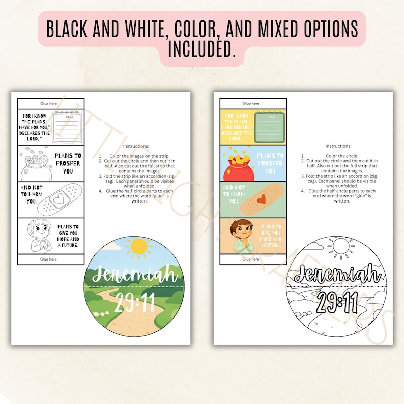 Jeremiah 29:11 Folding Surprise Craft, Bible Verses for Kids, Bible ...