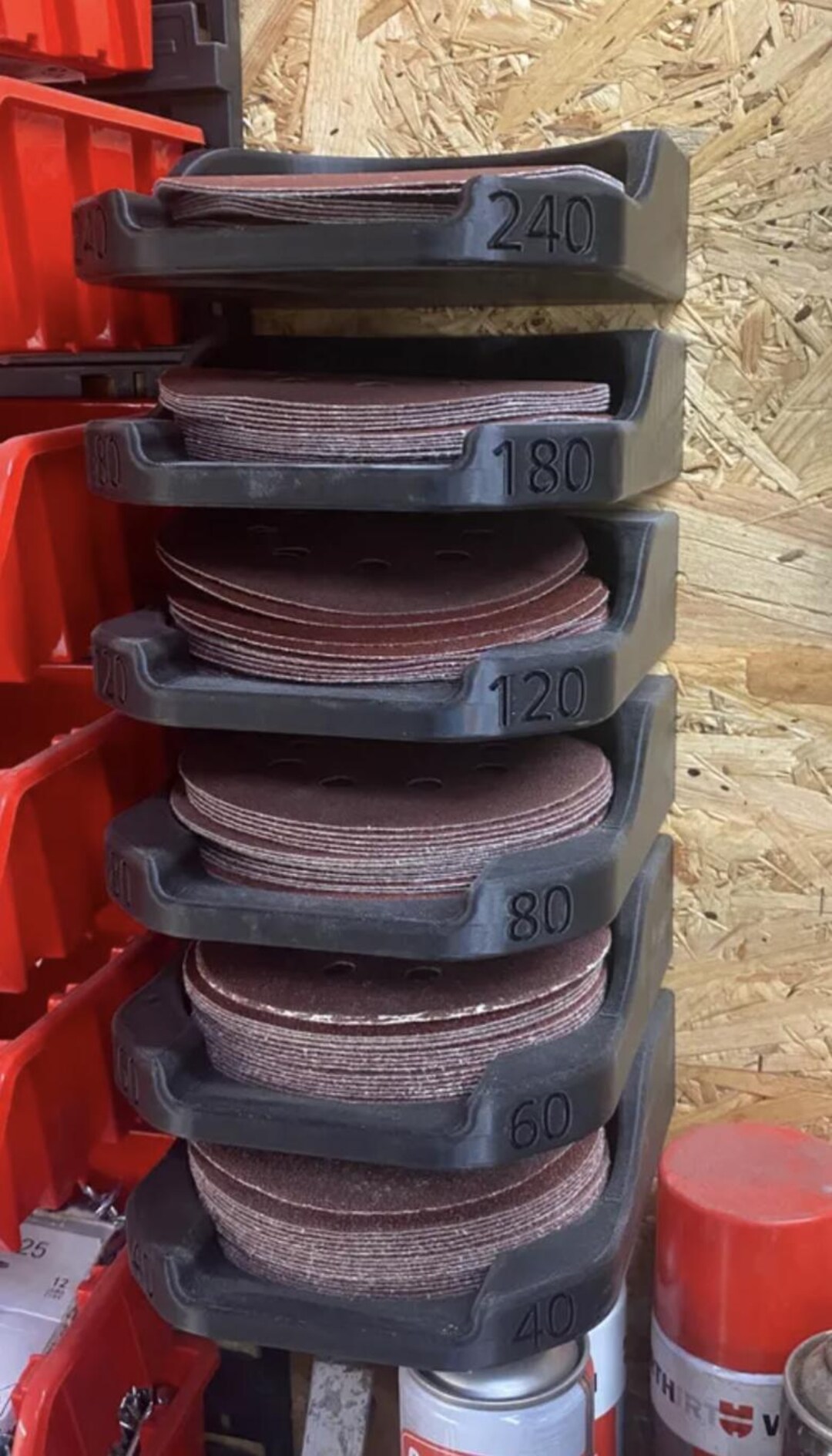 3D Printed Sandpaper Wall Mounted Organizer Holder Fits a 125mm Disc ...