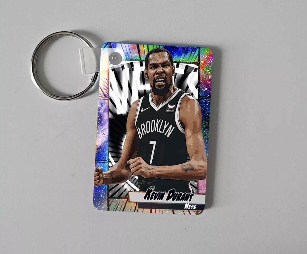 KEYCHAIN Kevin Durant Magna Style Card Custom Made Brooklyn Nets NBA ...