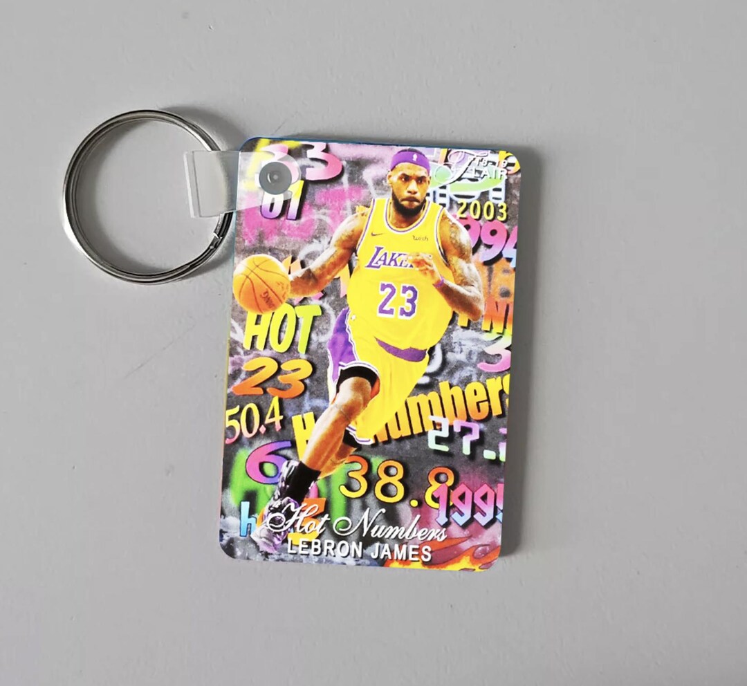 KEYCHAIN Lebron James Hot Numbers Flair Custom Made Sports Card ...