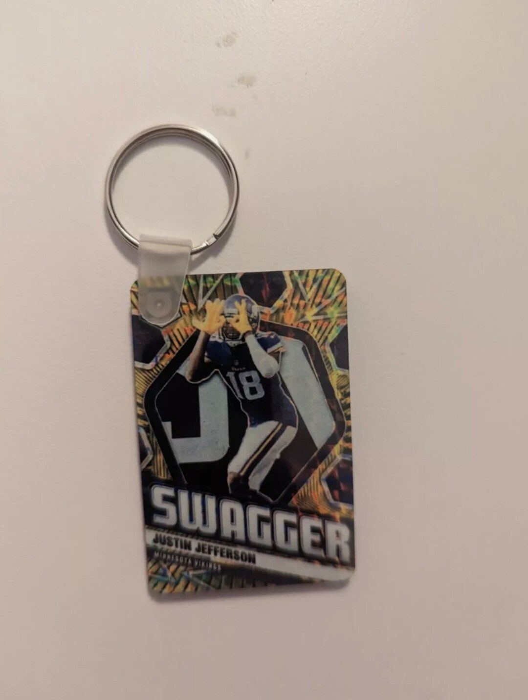KEYCHAIN 2021 Mosaic Justin Jefferson Swagger Gold Replica - Etsy