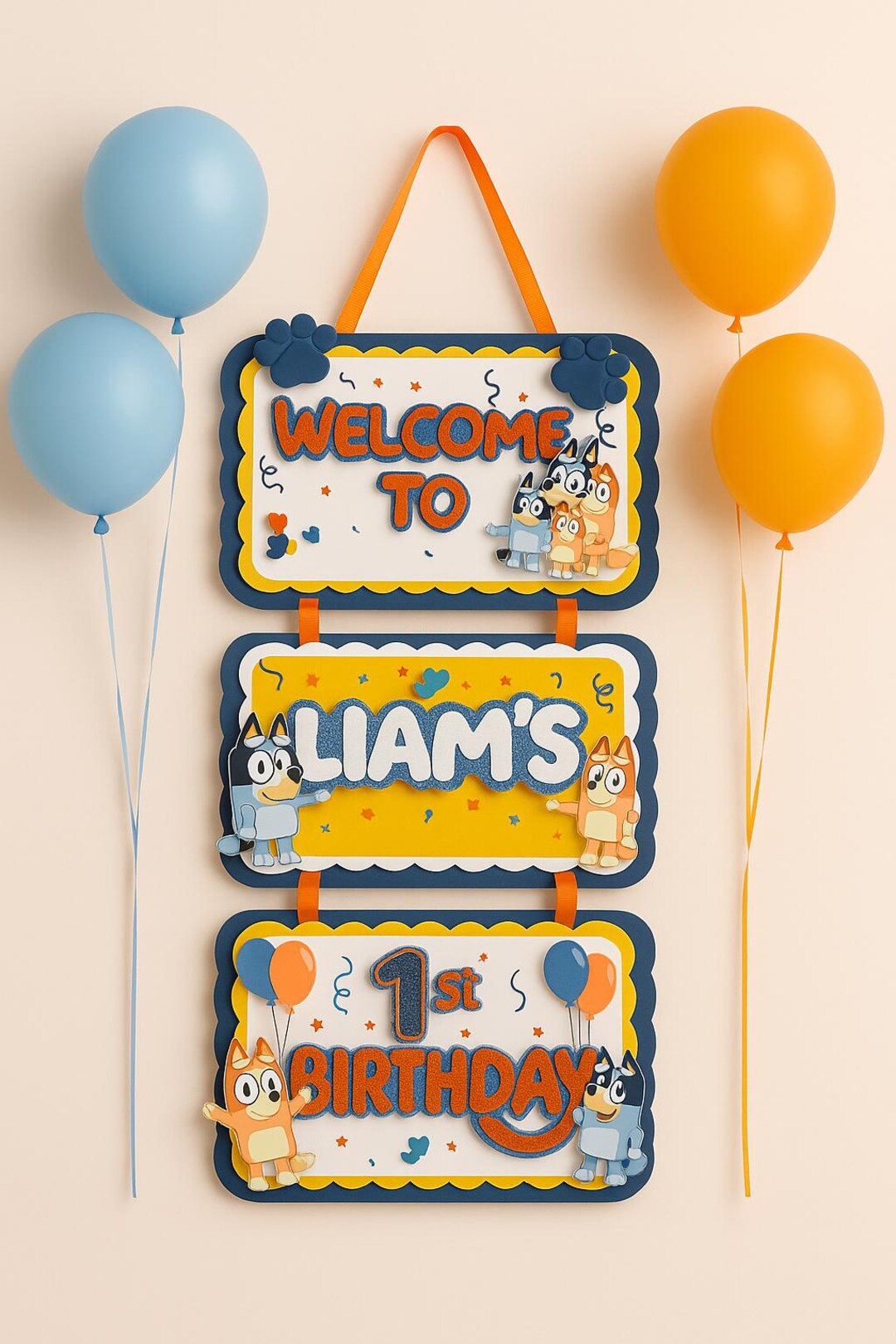 Bluey Door Sign- Bluey Birthday Party Decoration- Welcome Sign for ...