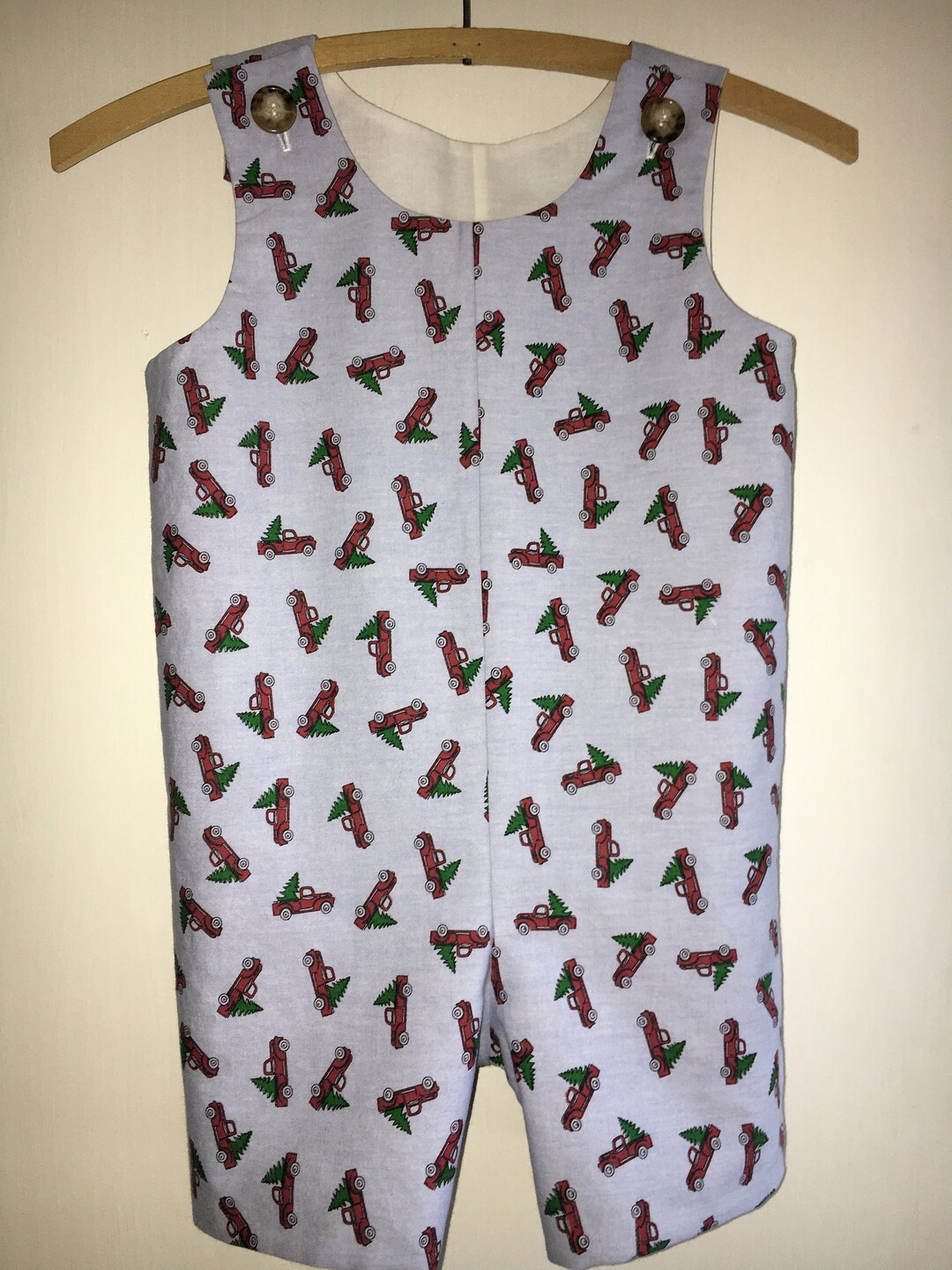 Christmas Jon-jon, John John, Shortall, Christmas Truck With Tree - Etsy