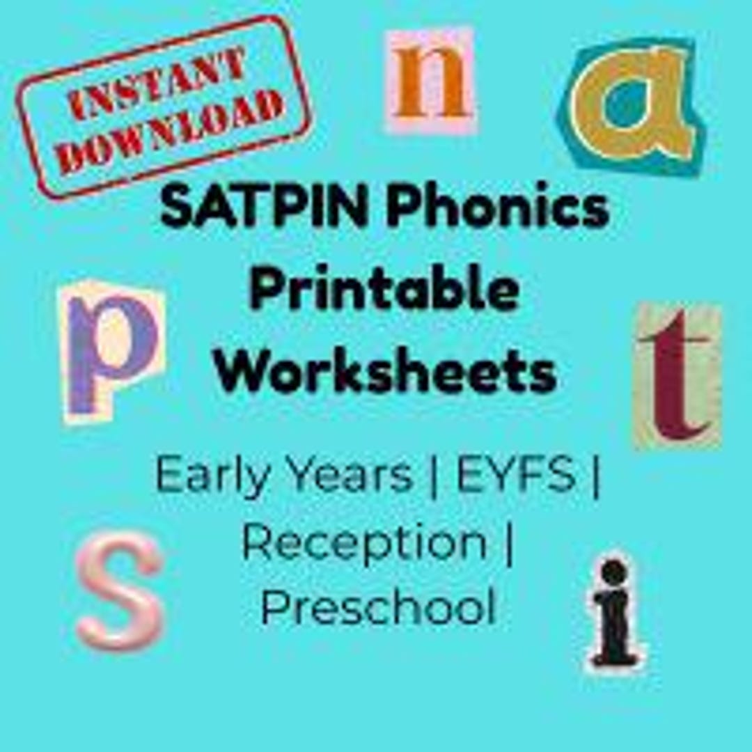 Printable Preschool Early Reading and Phonics Pack. Phase 2 SATPIN - Etsy