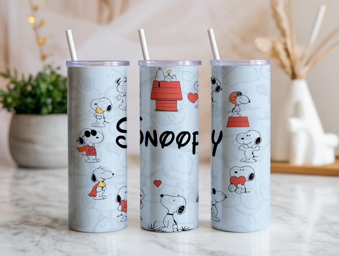 4+ Cartoon Puppy Tumbler Wrap PNG Bundle | Vintage Comic Beagle Style ...