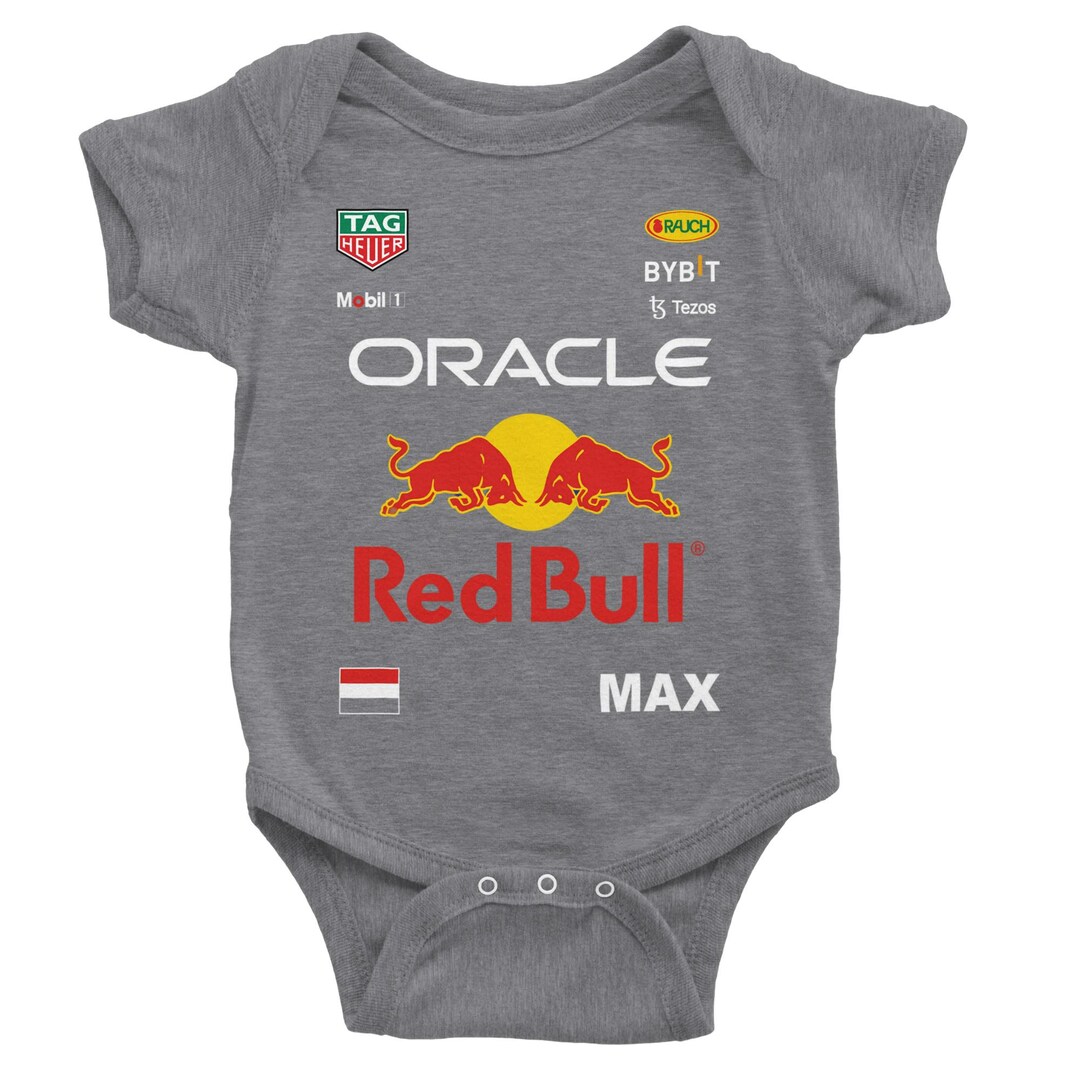 Red Bull Racing Baby Bodysuit, Formula 1 Infant Onesie, Max Verstappen ...